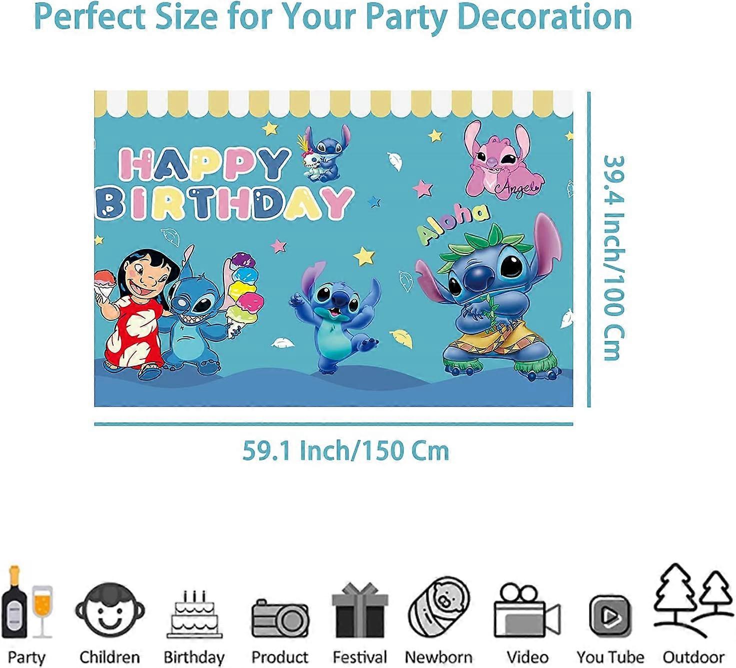 Lilo and Stitch Theme Party Banner Birthday Decoration For Lilo and ...