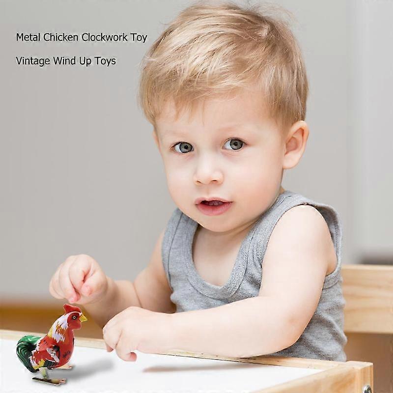 Classic Metal Chicken Clockwork Toy Vintage 1980s Memory Collection ...