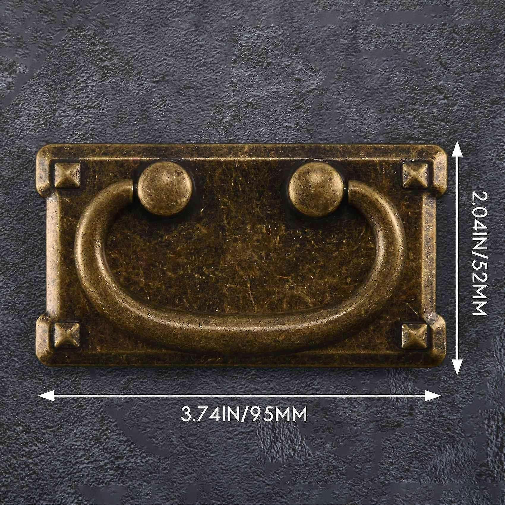 4pcs Vintage Antique Bronze Drawer Ring Pull Handles, Cabinet Door ...
