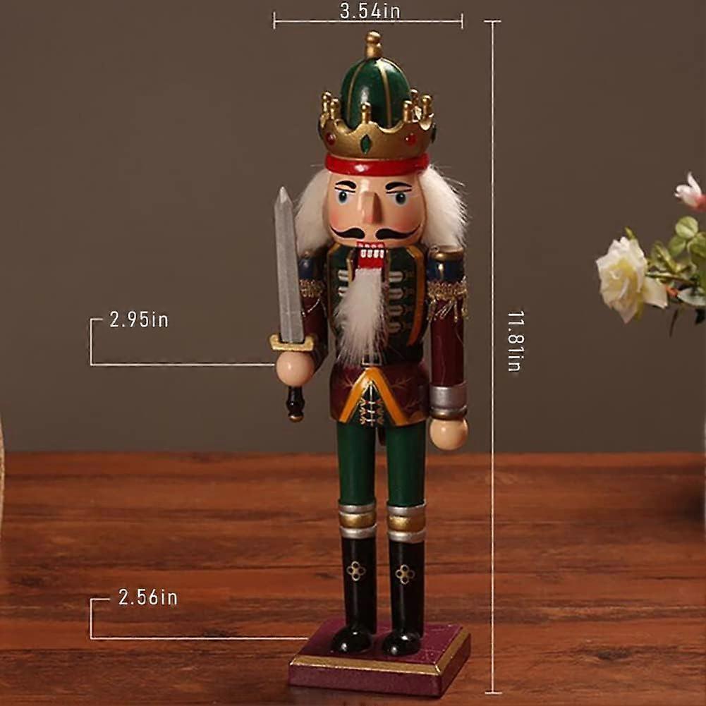 Wooden nutcracker,30cm tall Christmas decorative nutcracker,Nutcracker ...