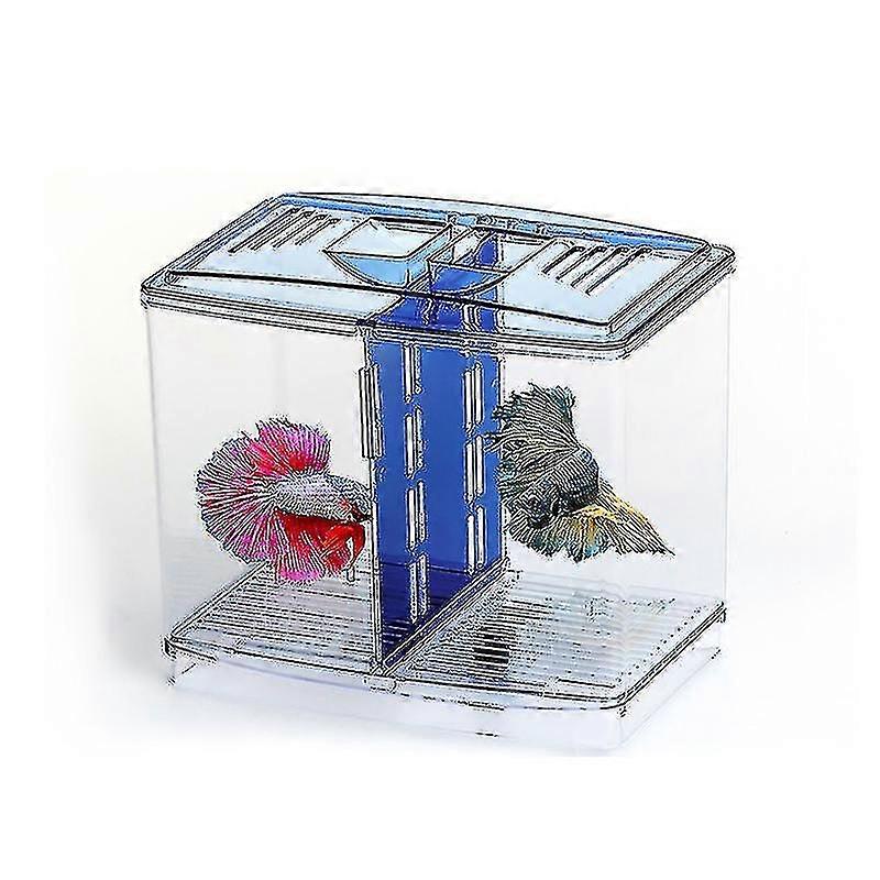 Rearing Aquarium Tank Betta Incubator Small Betta Mini Double Isolation ...