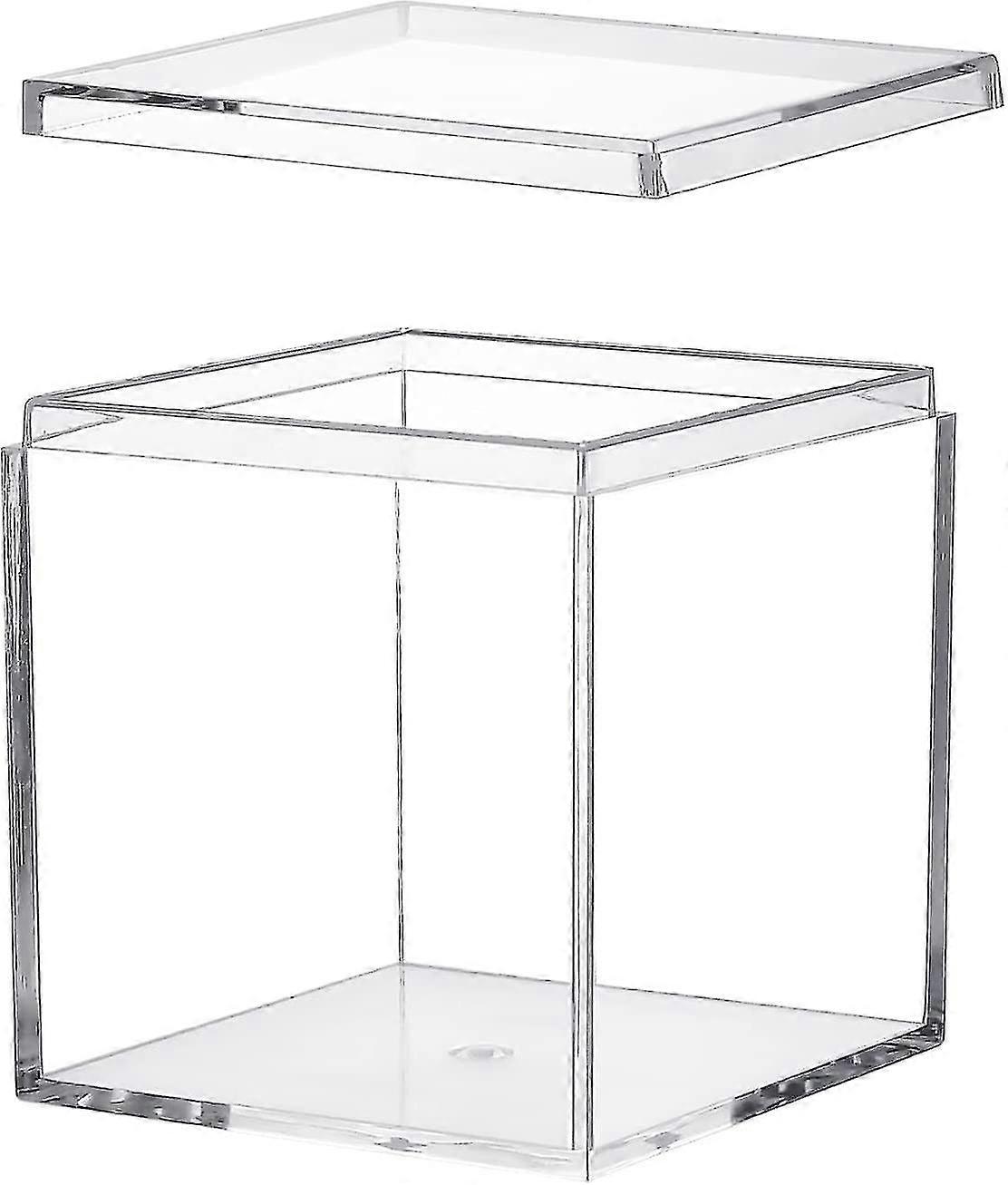 4 Pack Small Clear Acrylic Plastic Square Cube | Fruugo UK