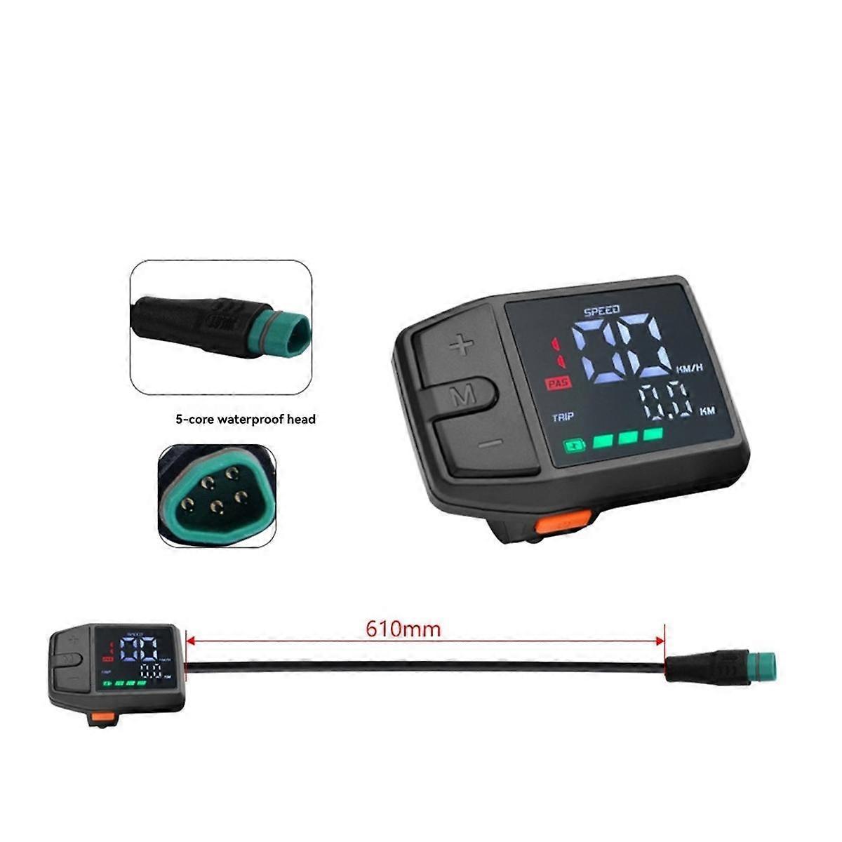 DZ41 E-Bike LCD Display Color LCD Dashboard for Center Motor CAN ...