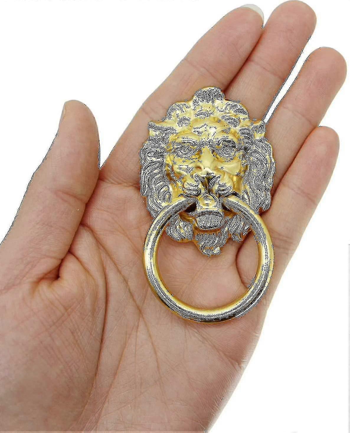 6 Pack Lion Head Drawer Handle,gold Drawer Pull Handle Knob With Srews ...