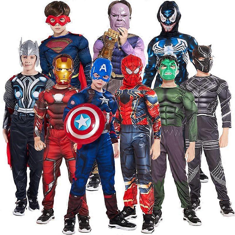 Spider Superhero Man Captain America Iron Man Thor Hulk Cosplay Costume ...