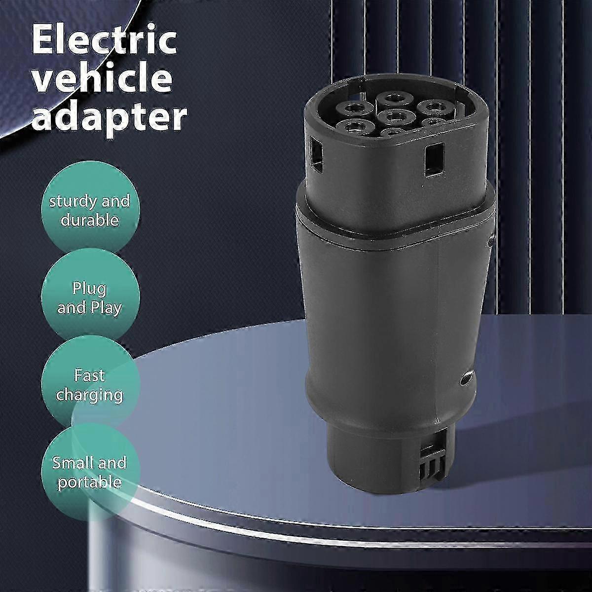 EVSE EV Adaptor 32A J1772 Type 1 to Type 2 Plug EV Adapter, Electric ...