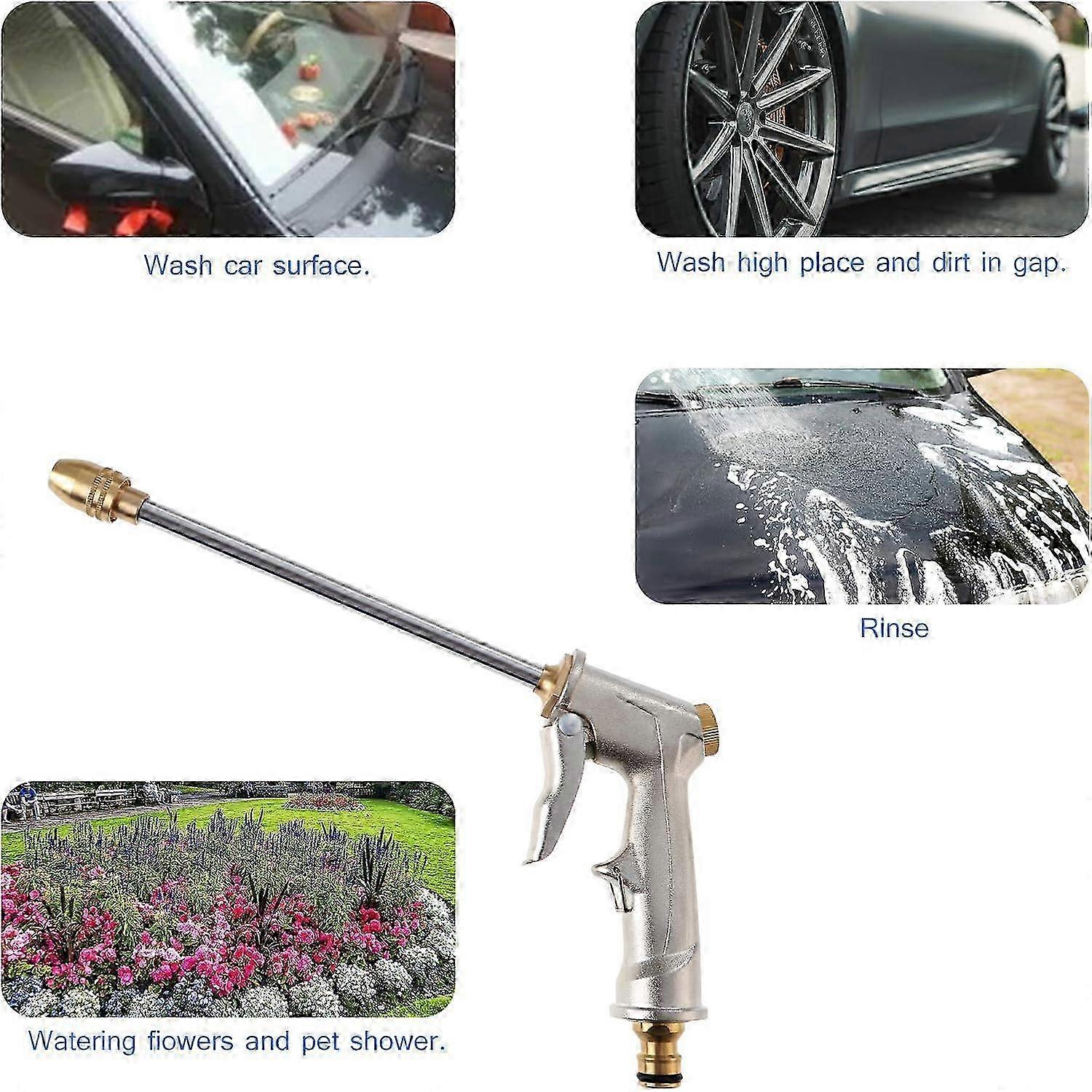 Metal Watering Gun, High Pressure Water Gun Sprayer, Heavy Duty Garden ...
