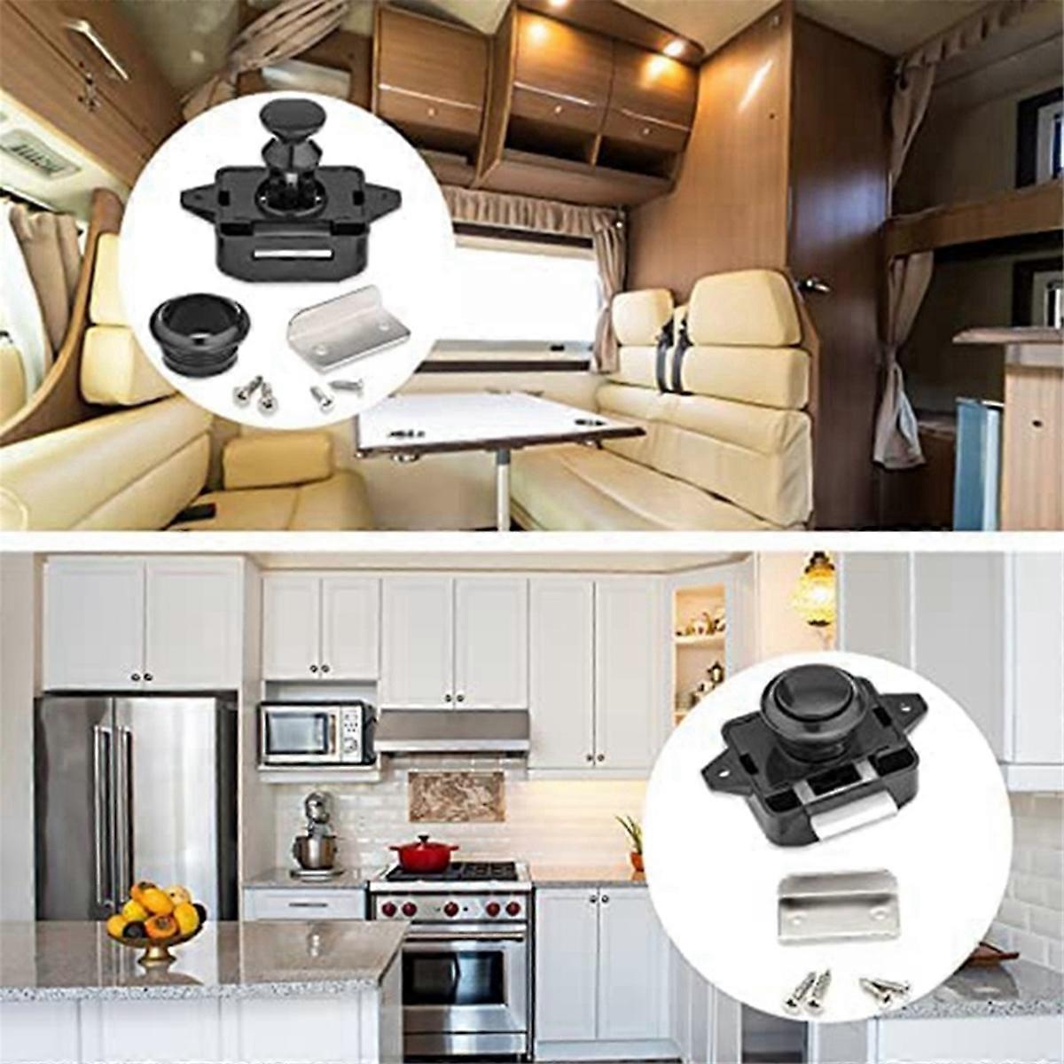 Pack Of 10 Locks, Metal Push Button Door Locks Furniture Locks Cabinet ...