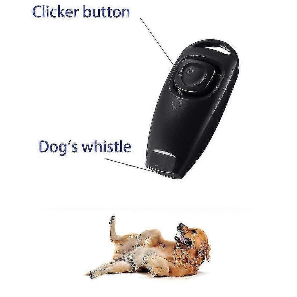 Dog Clicker, 3-piece Clicker (black) 2 In 1 - Dog Training Clicker With ...