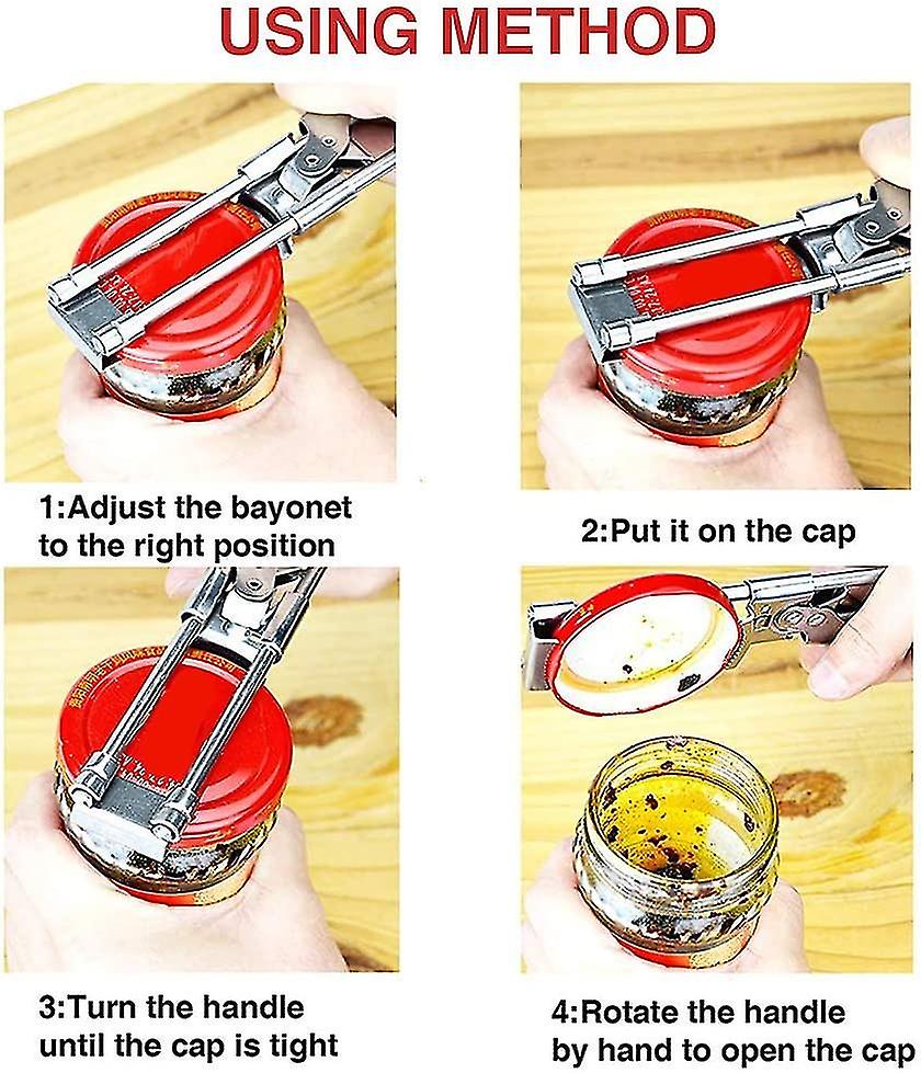 Multi-functional Adjustable Stainless Steel Jar Er With Jar Lid Clamp ...