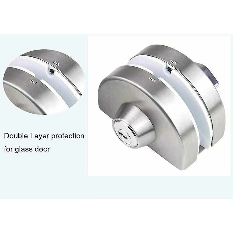 Double glass door lock 304 stainless steel, both sides open frameless ...