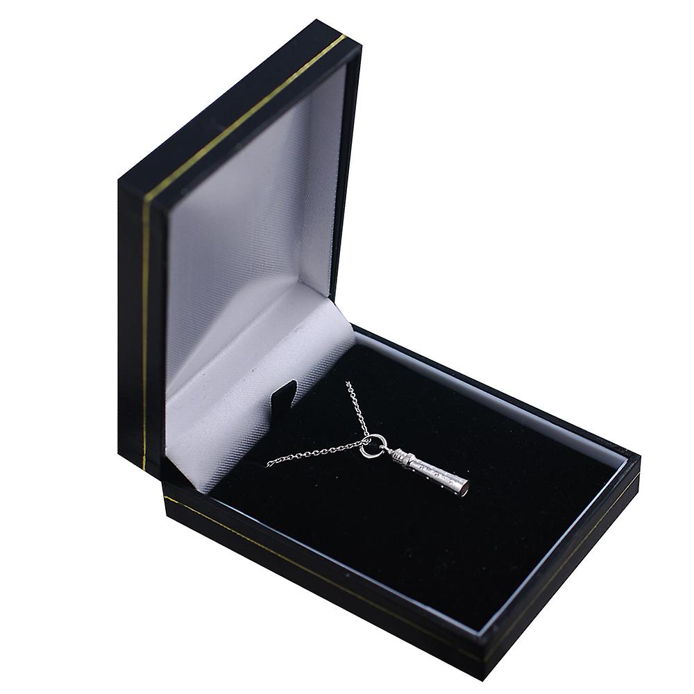 Silver 14x5mm Lighthouse Pendant with a rolo Chain 20 inches | Fruugo SE