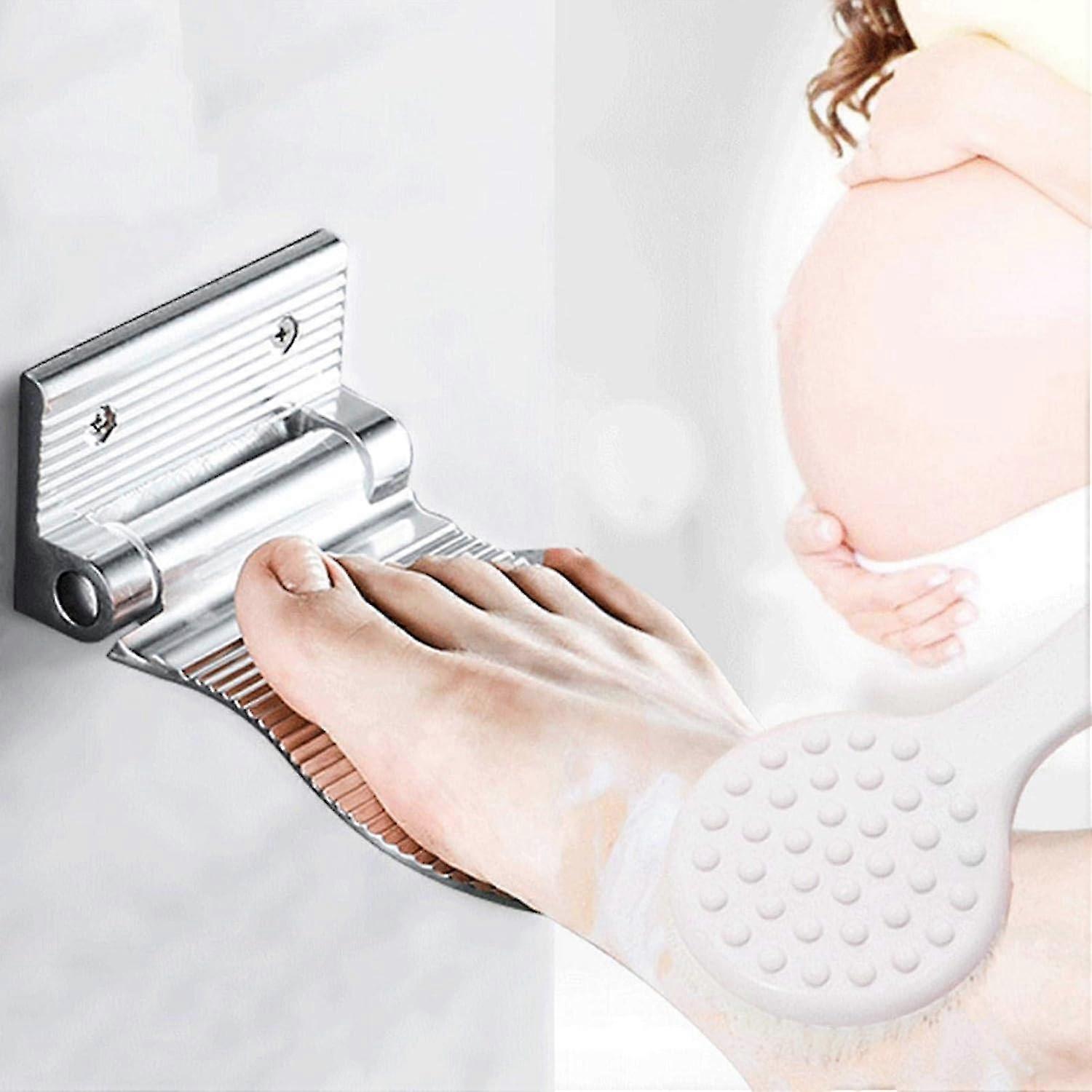 Shower Foot Rest, Folding Up Bathroom Foot Rest Non-slip Shower Shaving ...