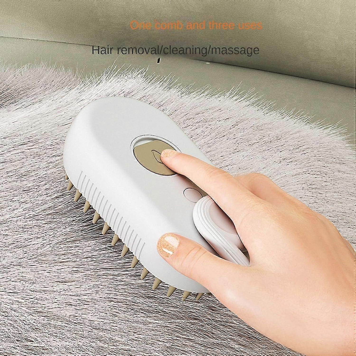 Steamy Cat Brush, Electric Spray Steam Cat Hair Brush, 3 In 1 Cat Spray Massage Grooming Brush ...