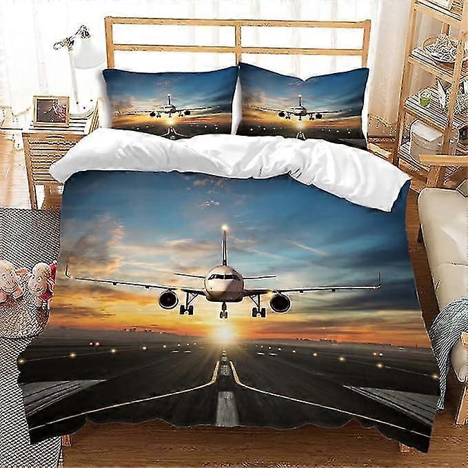 Aircraft Duvet Cover Sets Sunset Aircraft Bedding Set Runway Aircraft ...