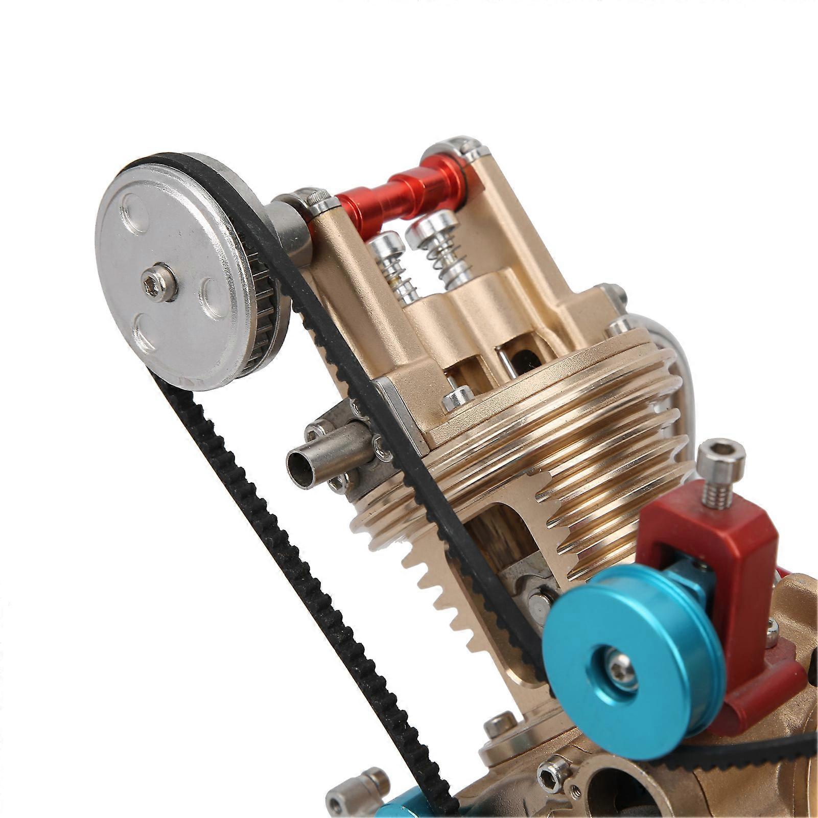 TECHING 2 Cylinder Engine Assembly Kit Metal Machinery Building Model ...