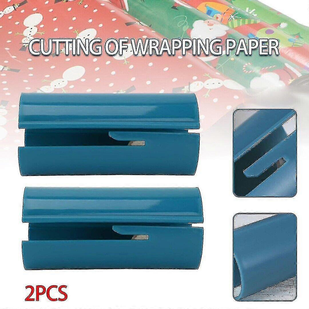 2x Sliding Wrapping Paper Cutter Christmas Wrap Paper Craft Cutter ...
