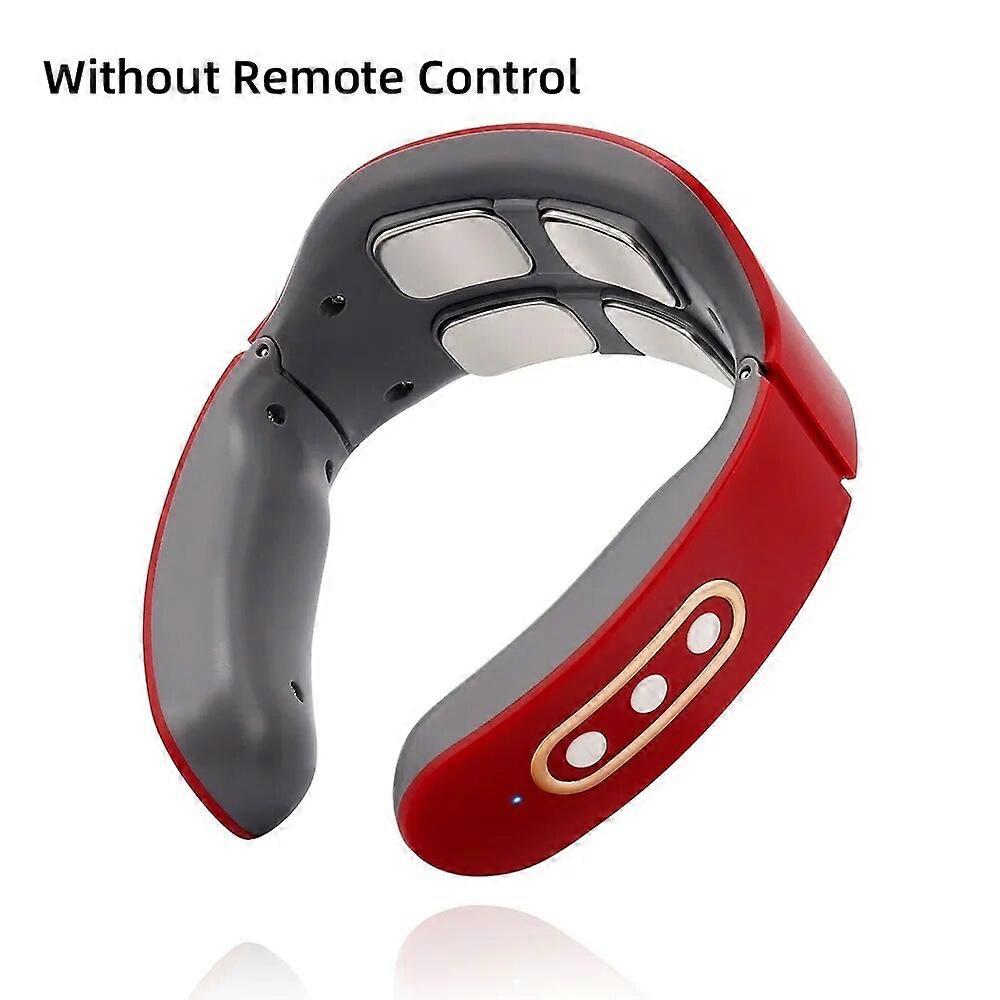 6 Heads Smart Electric Neck and Back Pulse Massager TENS Wireless Heat ...