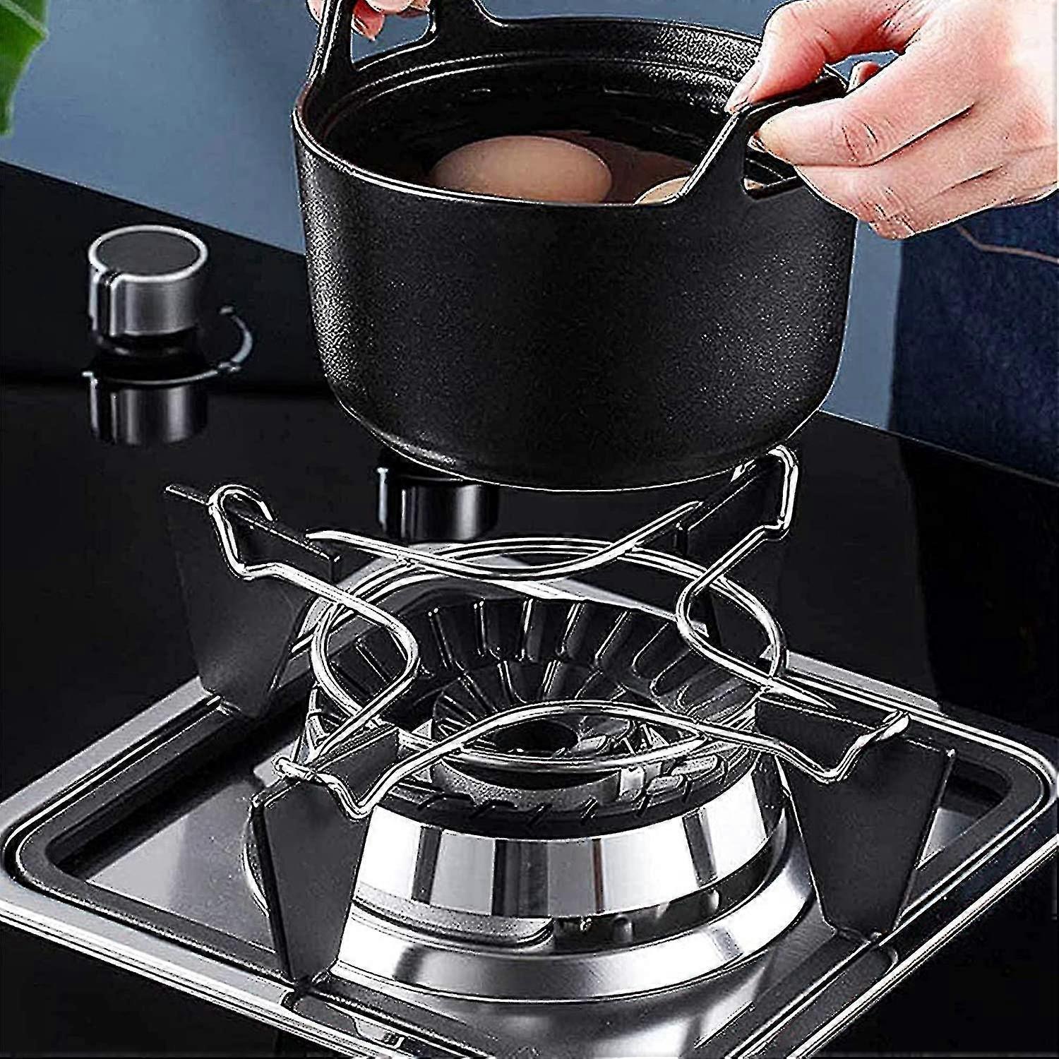 2 Pieces Universal Cast Iron Gas Ring, Universal Stove Holder, Wok ...