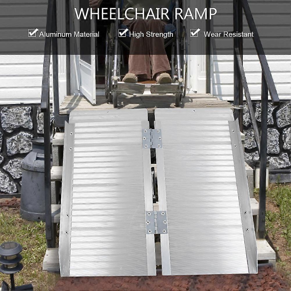 Aluminum Foldable Wheelchair Ramp Portable Mobility Scooter Carrier ...
