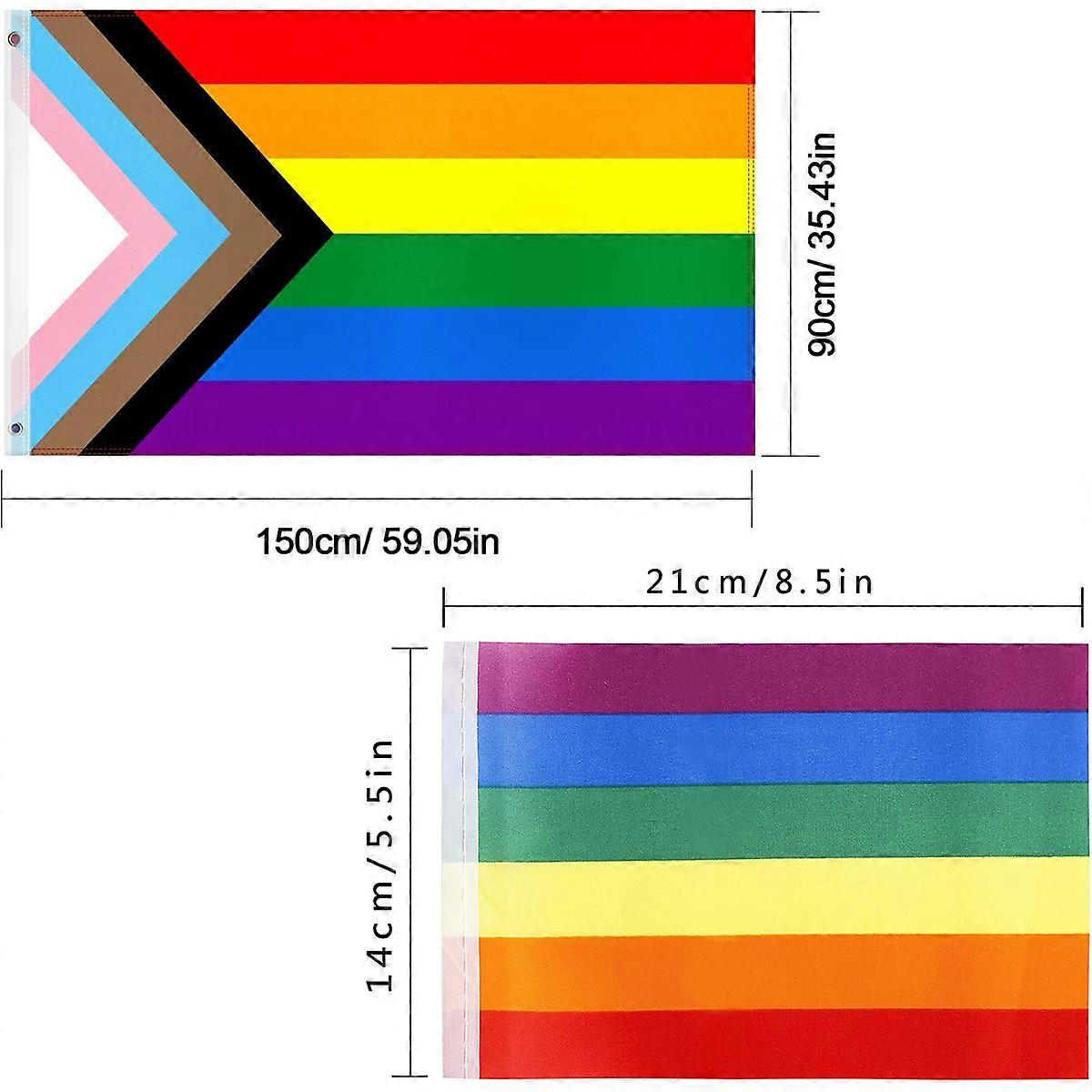 Regenboogvlag, 90x150cm Regenboogvlag, LGBT Gay vlag, met 2 messing oogjes, dubbele stiksels ...