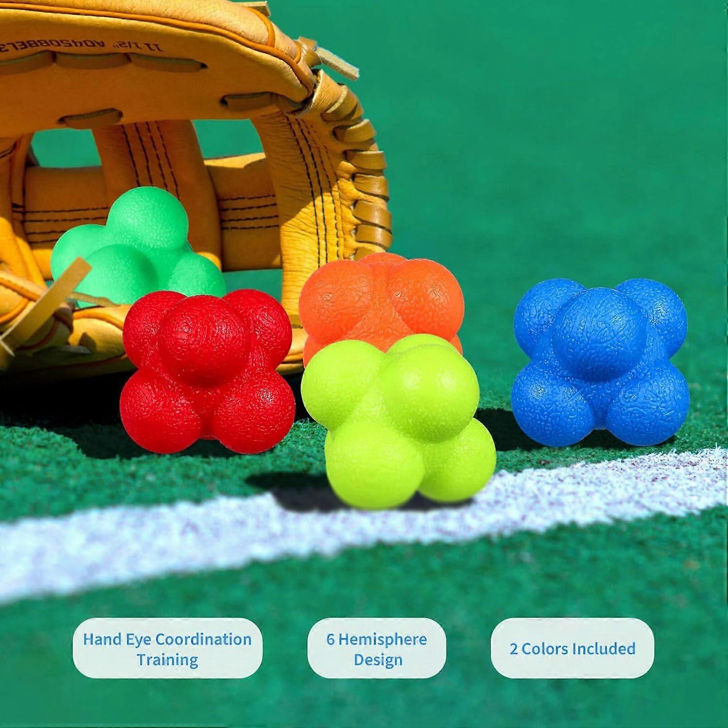 6-Piece Reaction Bounce Ball Agility Reflex Balls for Improving Agility ...