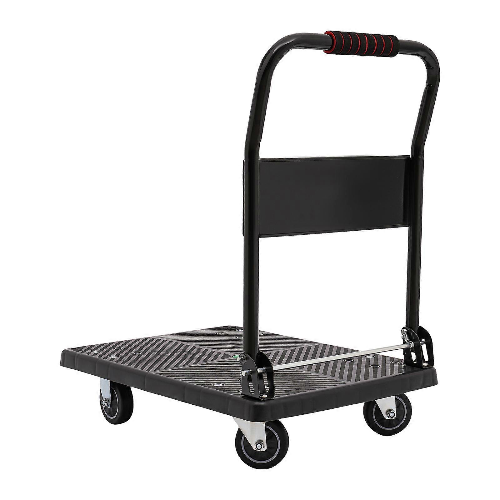 85CM Hand Pulled Trolley olding Flat Moving Trolley With Silent Wheels ...