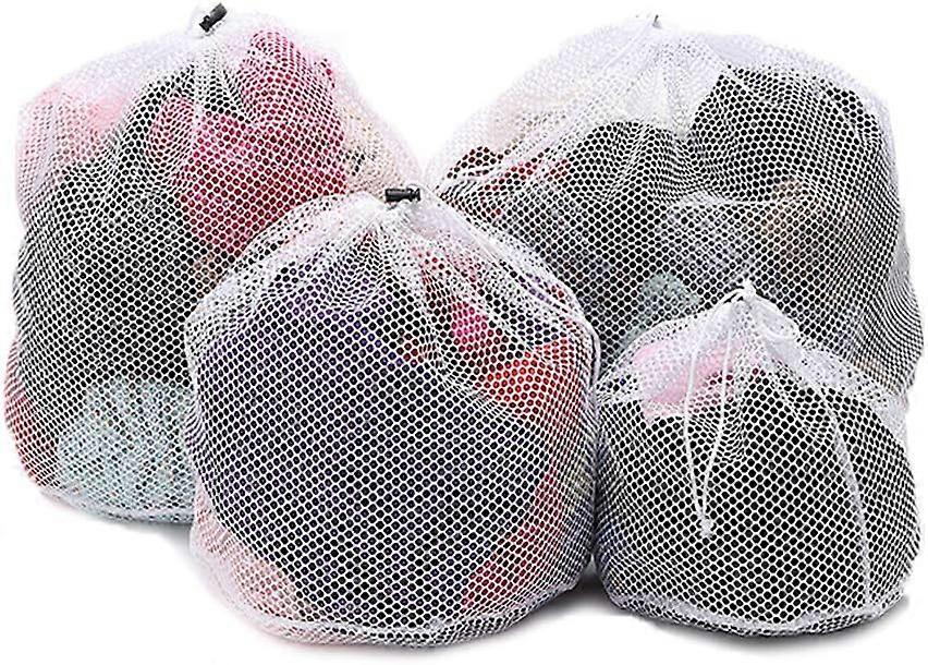 4 Pieces Laundry Bag, Laundry Net for Washing Machine with Drawstring ...