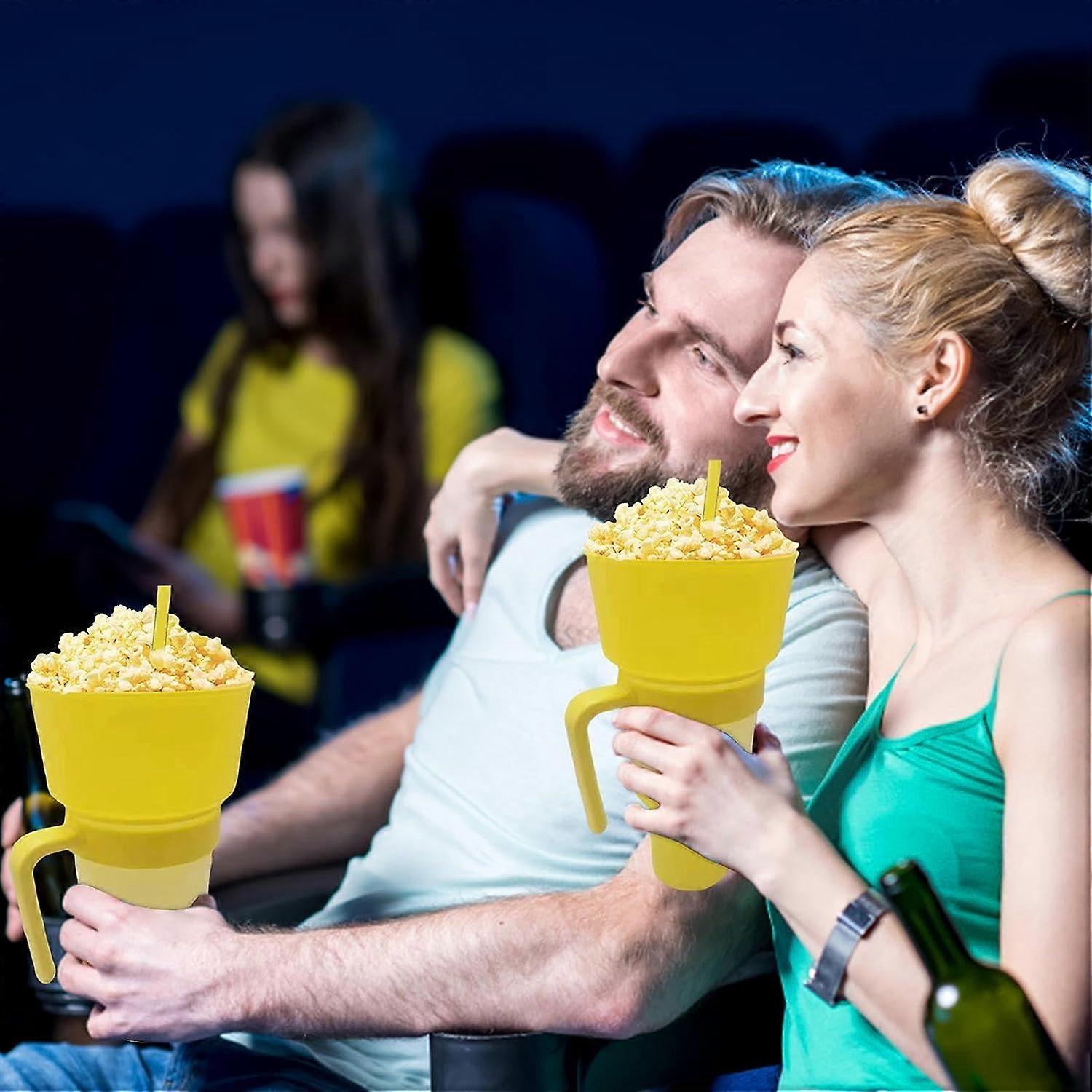 Snack Drink Cup,Cup Bowl Combo with Straw,2 in 1 Snack Tumbler,Portable ...