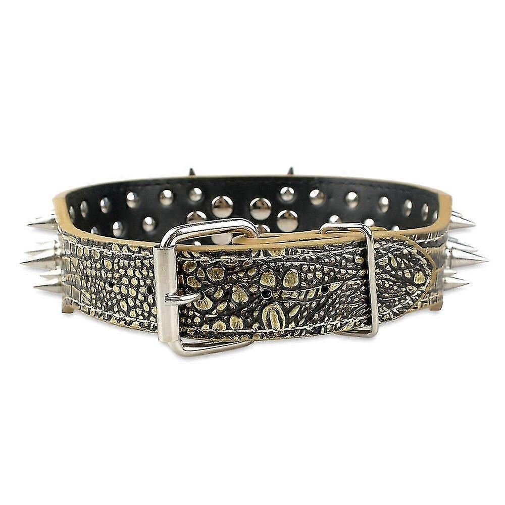 5cm Wide Cool Sharp Spiked Studded Leather Dog Collars for Pitbull ...
