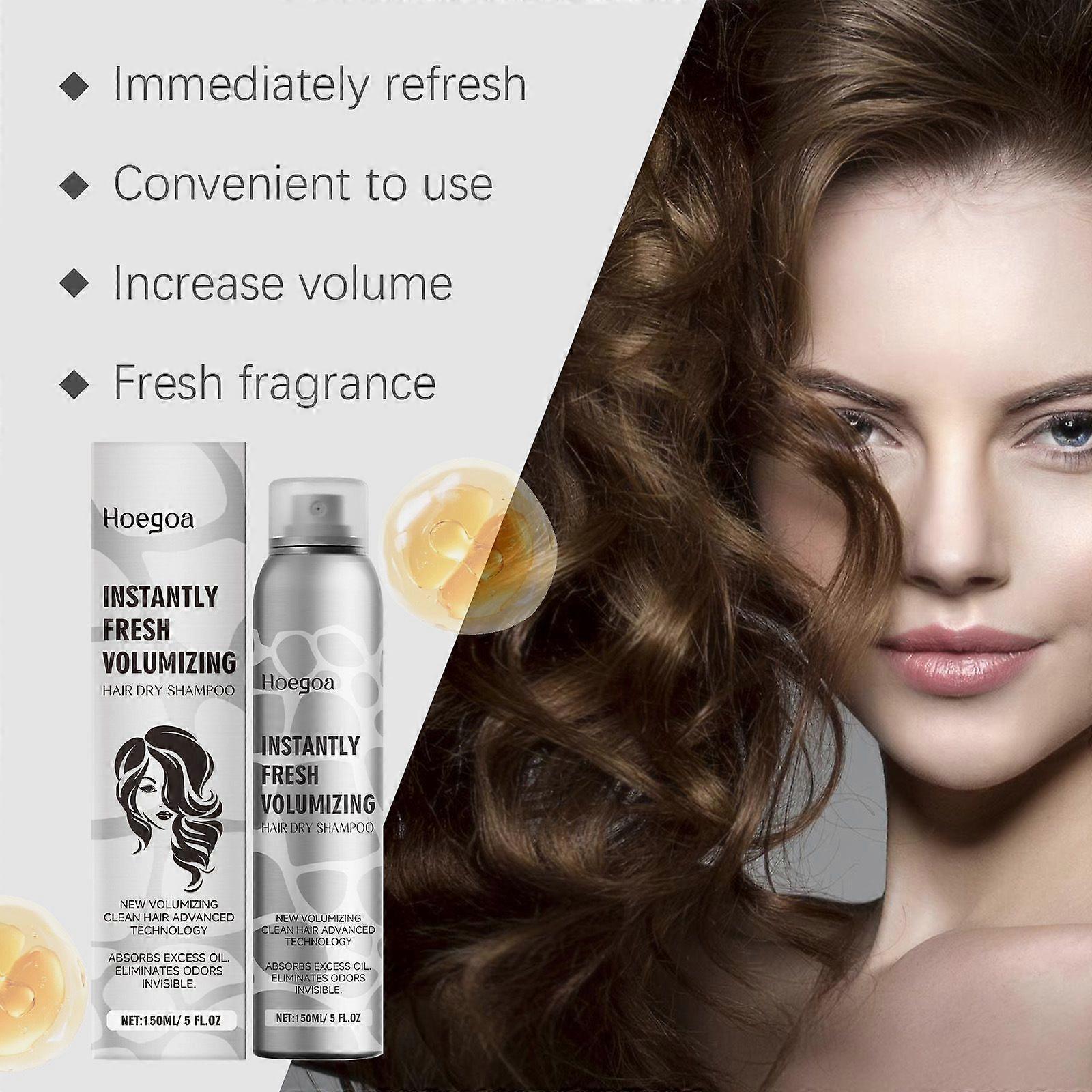 Hoegoa Dry Shampoo Spray Fluffy, Degreasing Hair Leave-In Gently Cleans ...