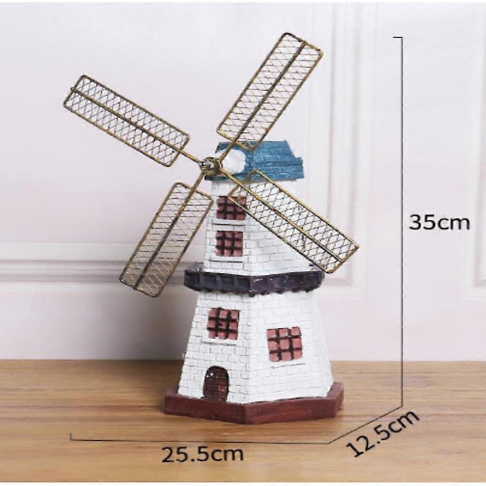 Windmill Desktop Ornament Vintage Windmill Statue Retro Sculpture ...