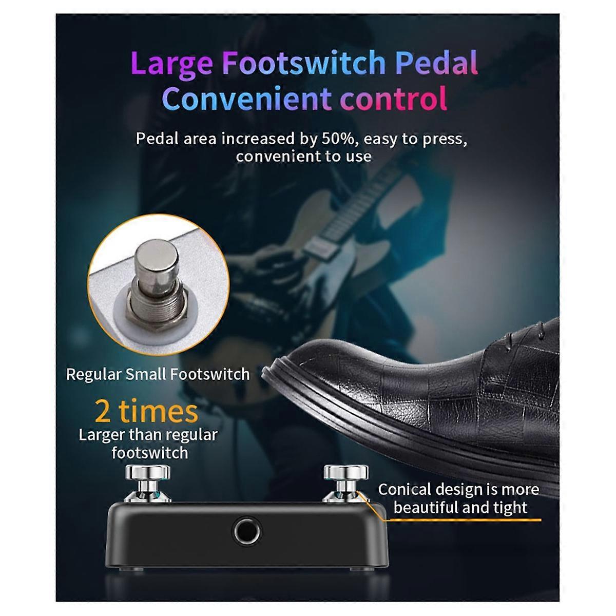 New Amplifier Double Pedal External Foot Switch Double Step Nail ...