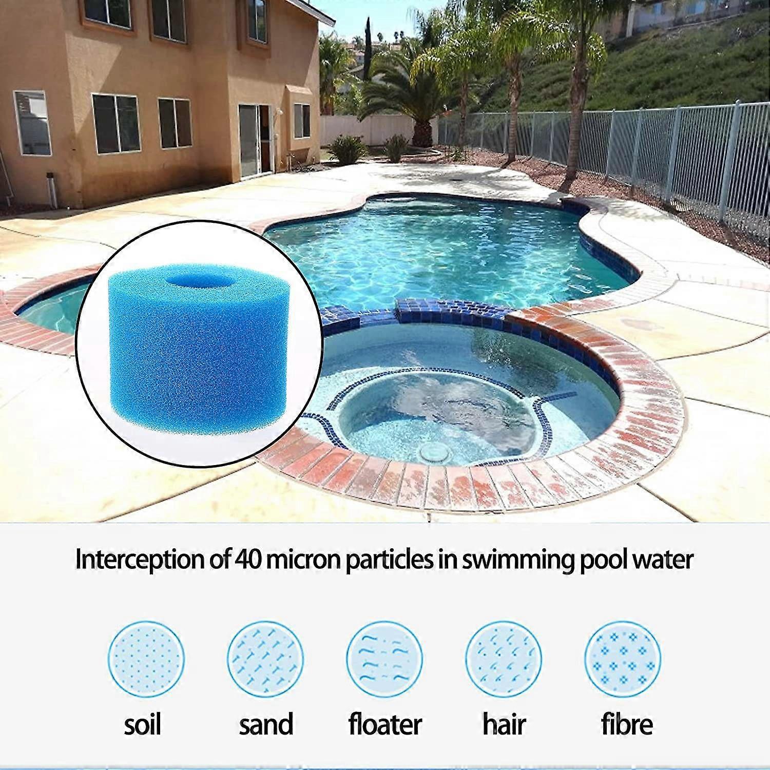 16Pc for Intex Pure Spa Reusable Washable Foam Hot Tub Filter Cartridge ...