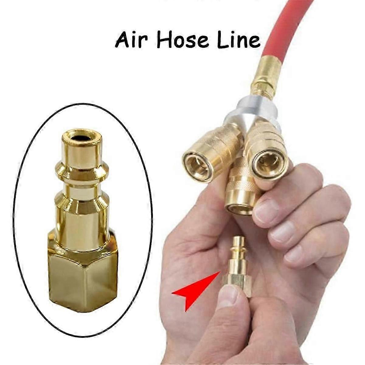 Brass Industrial Air Hose Connect Plug Air Compressor Pneumatic Coupler ...