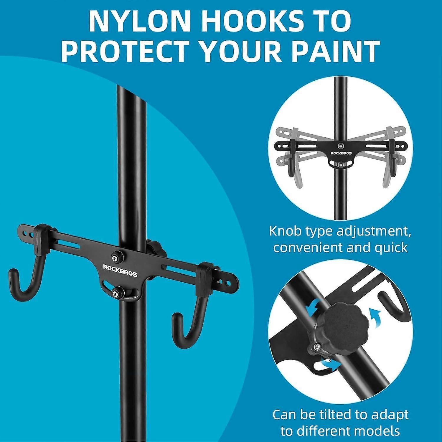 Rockbros 2 Bike Storage Rack Enclosed Adjustable Bike Rack Gravity Wall ...