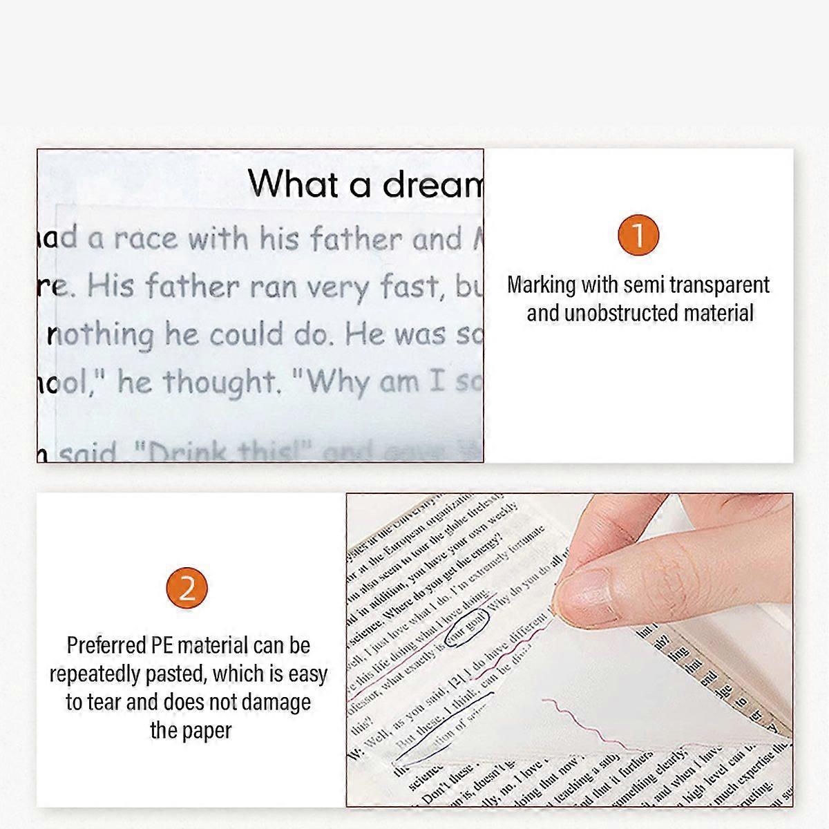 Transparent Sticky Notes, Highlighted Strip Index Labels for Annotated ...