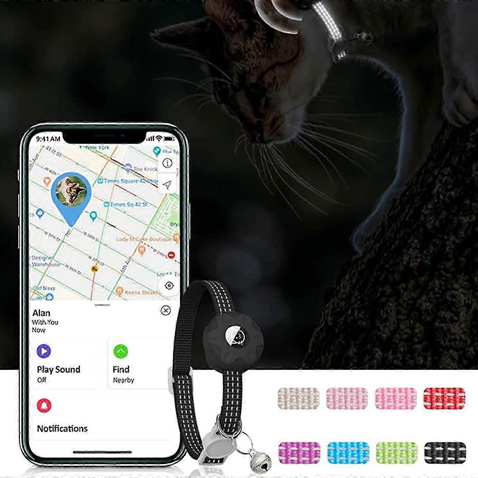 2pcs Airtag Cat Collar With Bells, GPS Tracking Pet Collar Compatible ...