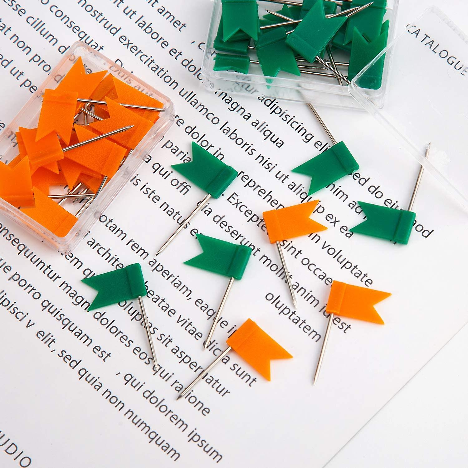 160 Pcs Colored Flag Push Pins Travel Map Tacks Marking Pins, 8 ...