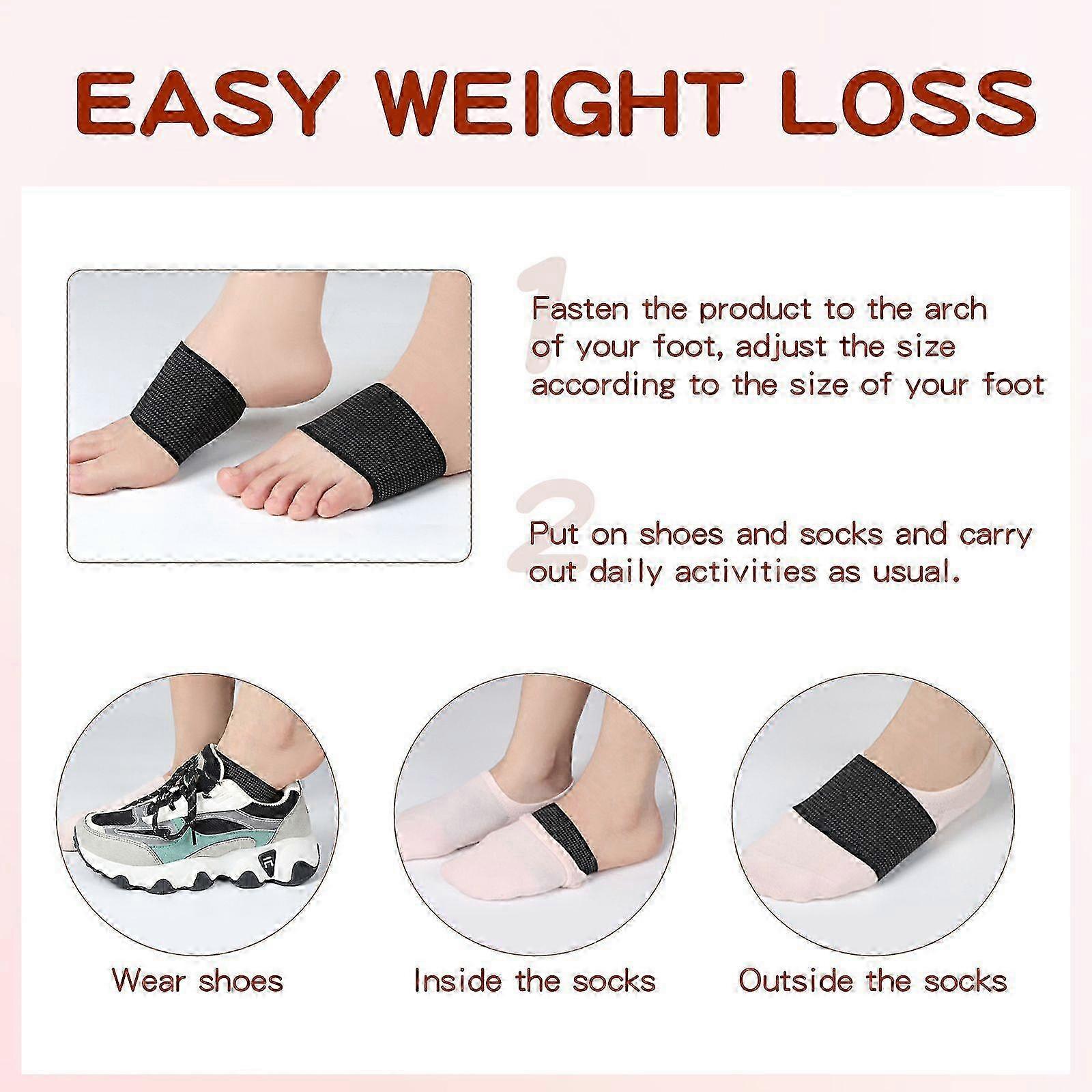 Slimming Foot Pads - Tourmaline Arch Support for Body Shaping & Fat ...
