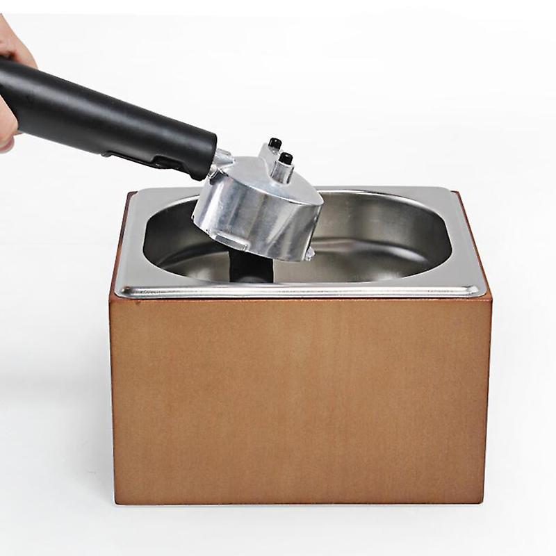 Coffee Knock Box Stainless Steel Wood Coffee Grounds Container Box ...