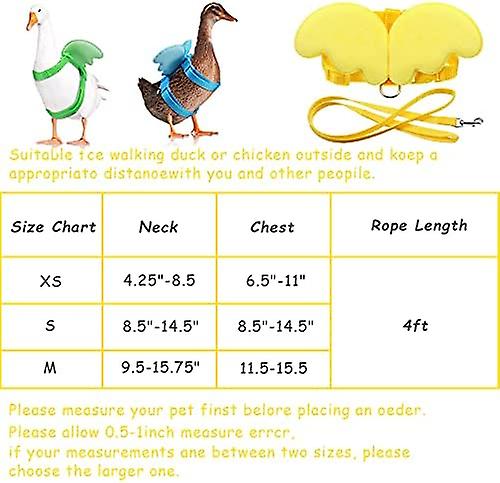 YOITEA 4 Pieces Pet Duck Outside Walking Harness Leash, Hen Chickens ...