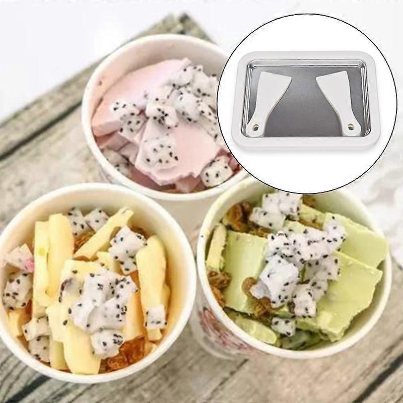 Ice Cream Roller Plate With 2 Spatulas for Kids Family DIY Ice Cream ...