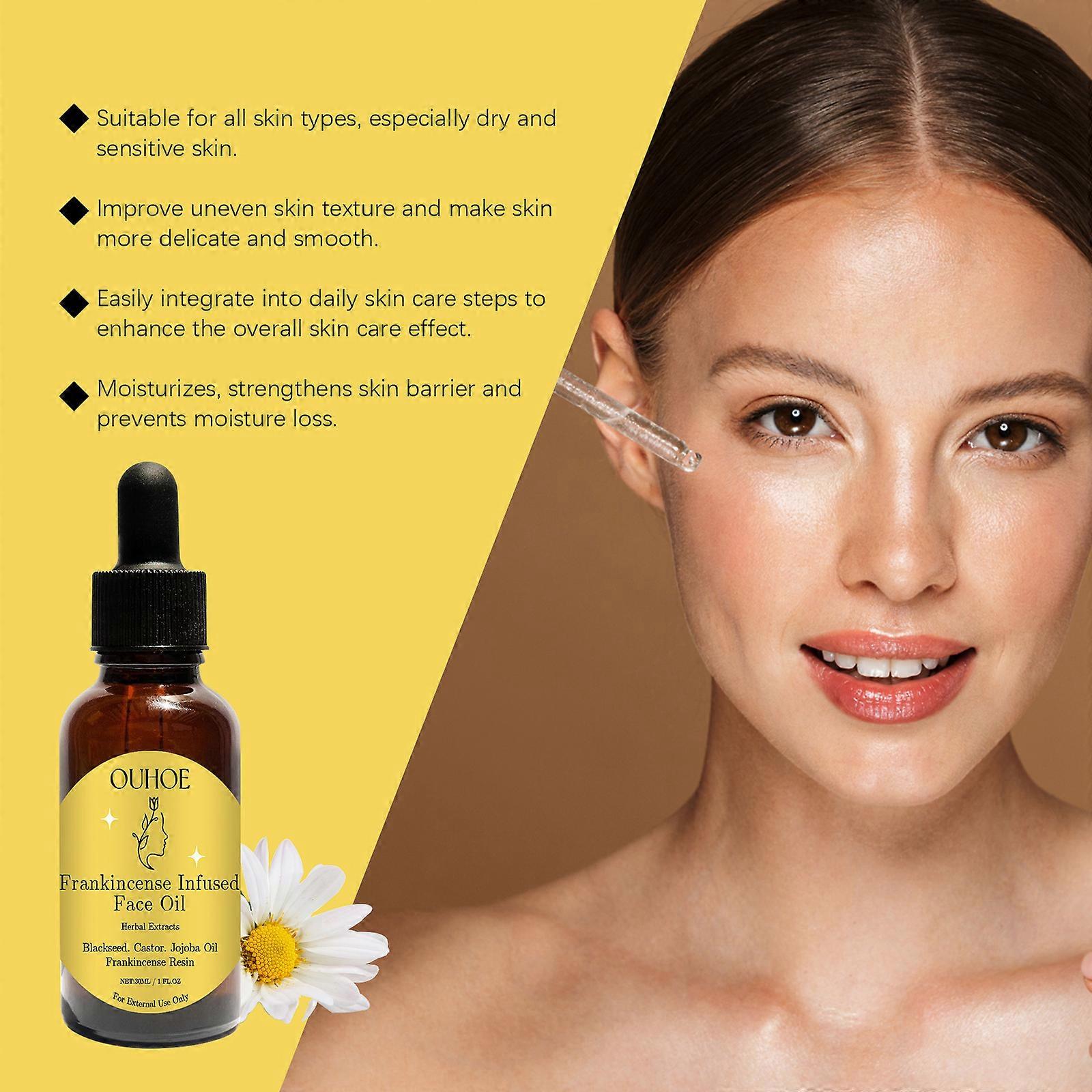 Frankincense Resin Infused Organic Black Seed, Castor & Jojoba Oils for Face Anti-Ageing Miracle ...