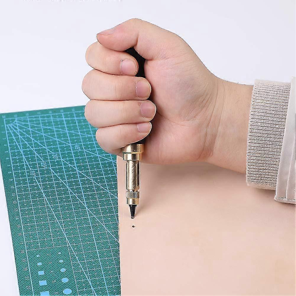 Adjustable Screw Punch, Screw Hole Punch, 6 Tip Sizes Leather Paper ...