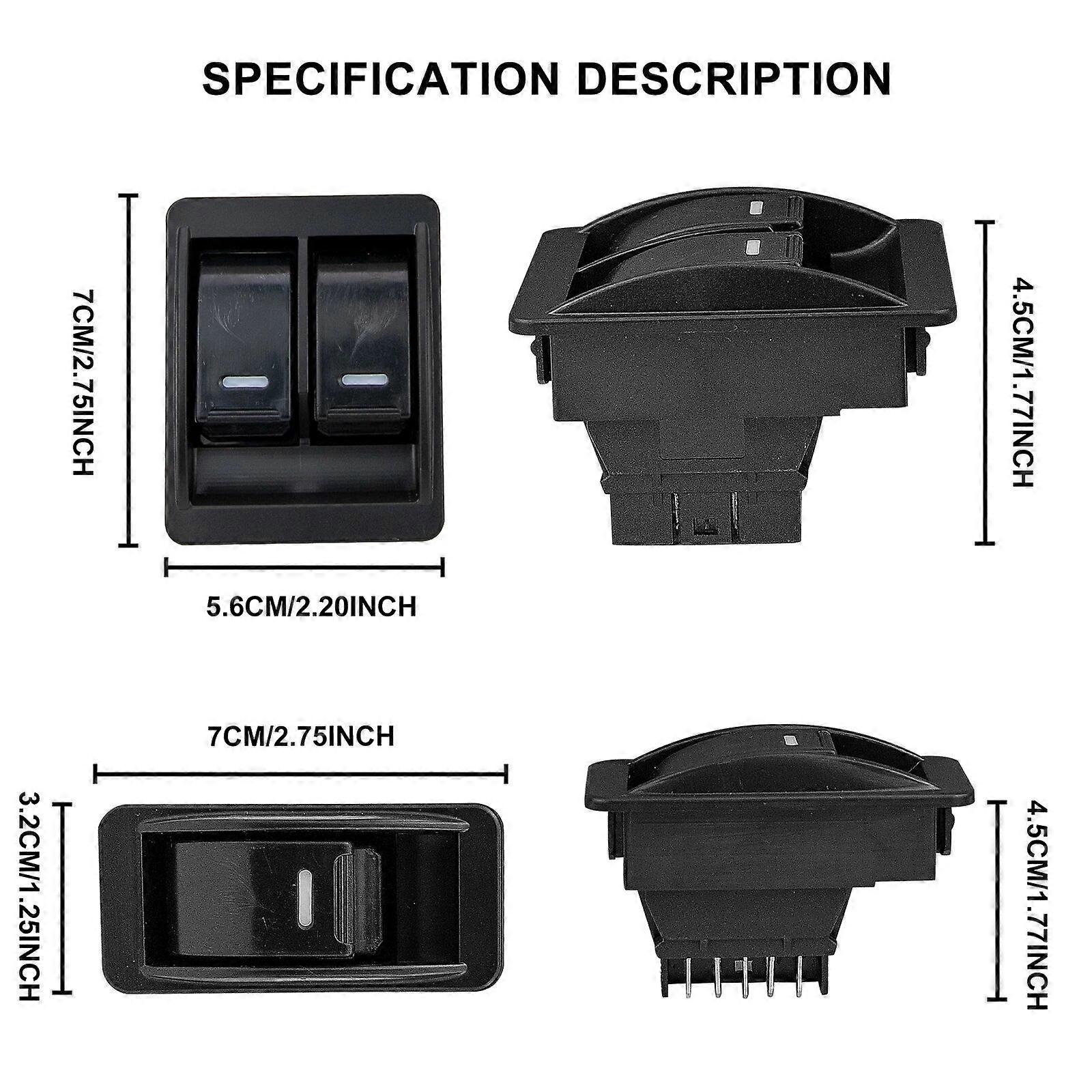 Universal 12V 12A Auto Car Power Window Switch Lift Regulator Kit with ...