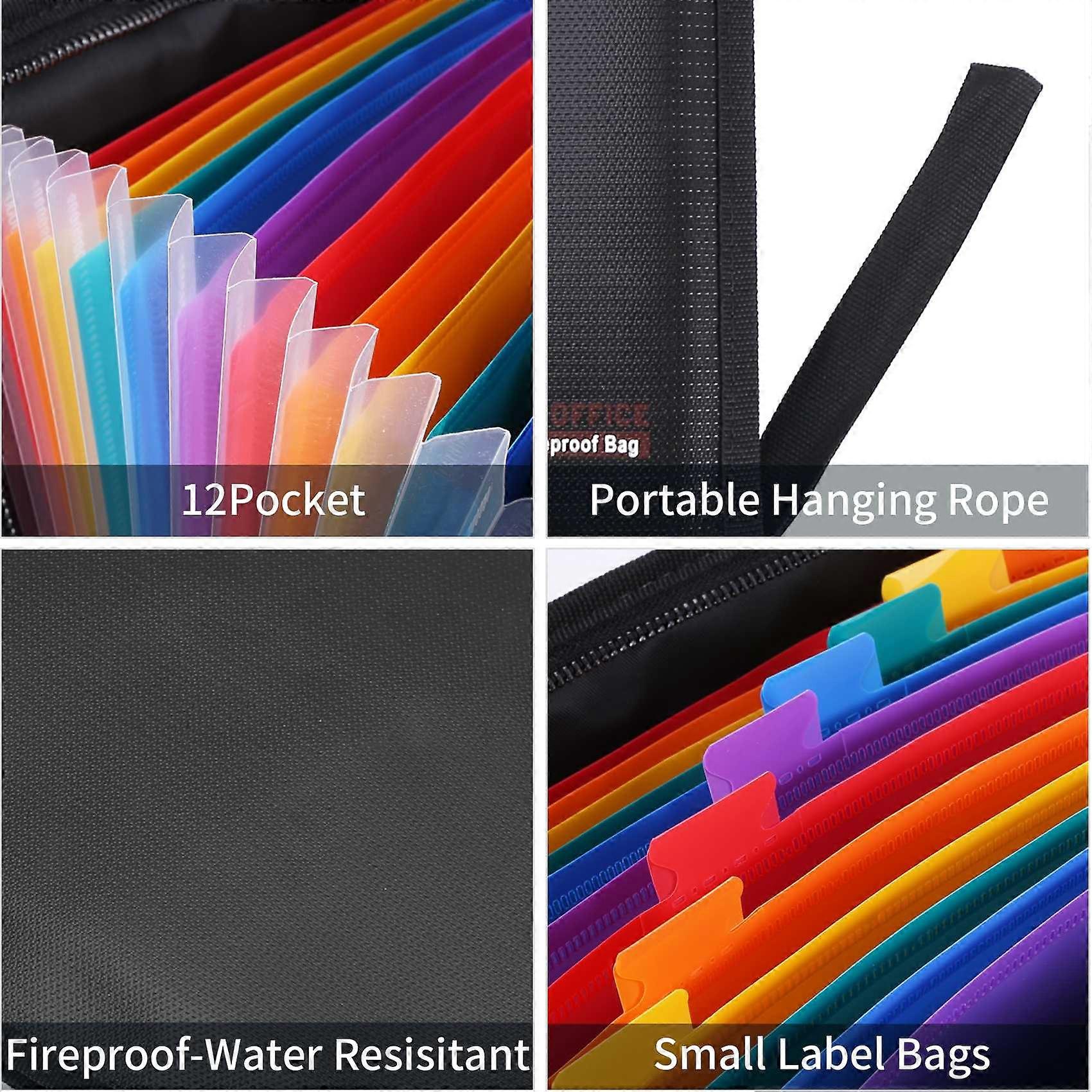 Folder Organizer Water Resistant Fireproof File Folder Letter Size ...