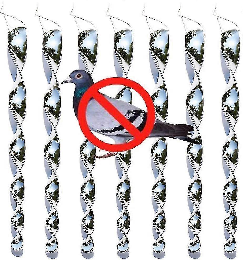 12 Pieces Reflective Wind Spiral Bird Scare Reflective Bird Repellent ...