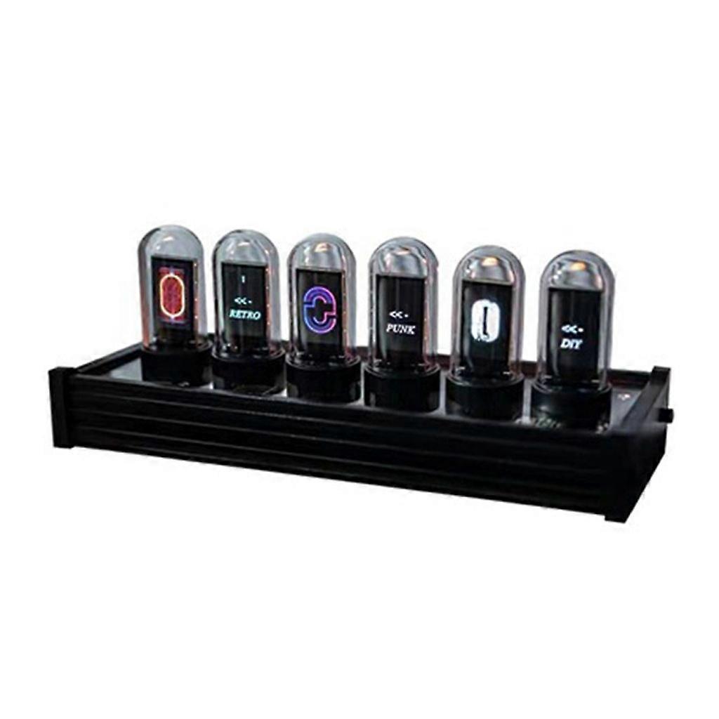 EleksTube RGB Digital Clock Imitate Nixie Tubes Clock 6-Digit LCD ...