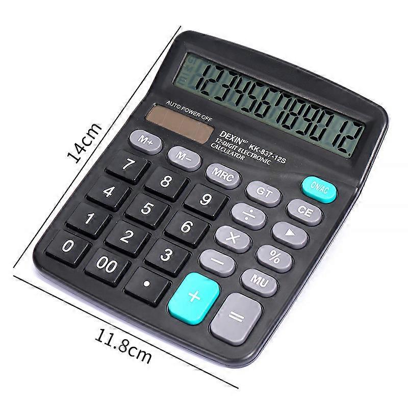 Desktop Calculator 12 Digit with Large LCD Display and Sensitive Button, Solar and Battery Dual ...